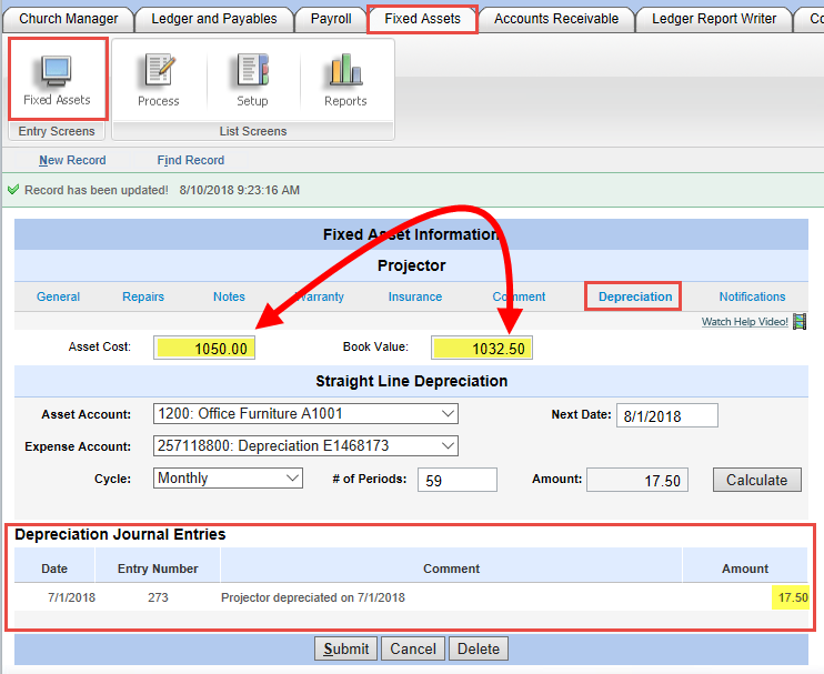 PSA Fixed Assets - Depreciation: How to evaluate the difference between ...