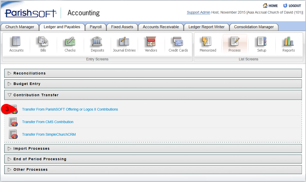 PSA Process - Contribution Transfer: Export from Logos II to ParishSOFT ...