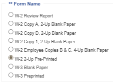 Printing W 2 and W 3 Tax Forms – ParishSoft