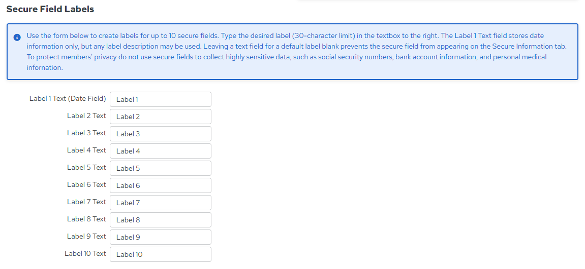 Set Up Secure Fields – ParishSoft